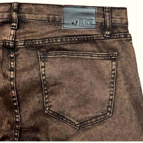 RUDE | Jeans | Xxx Rude Brown Black Skinny Jeans Mens Sz 3832 Button ...